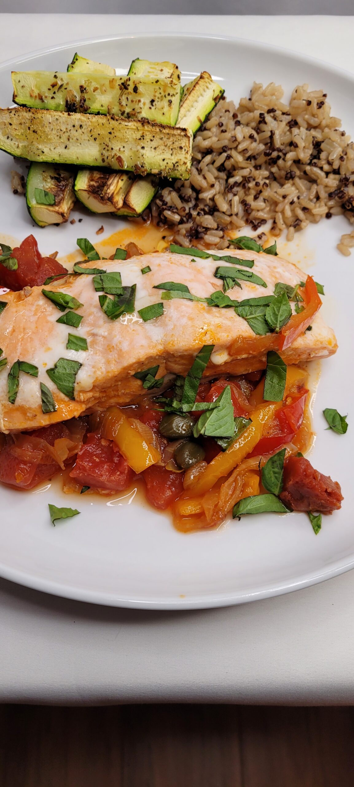 Salmon Peperonata - Meats-Beets-Bubbles